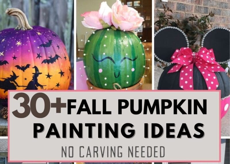 No-Carve Halloween! 30+ Easy Pumpkin Painting Ideas For All Ages - Bear ...