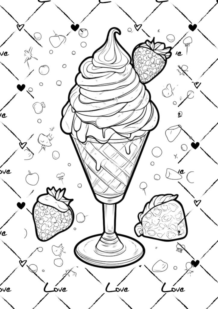 15 Free Super Cute Ice Cream Coloring Pages. - Bear & Dear