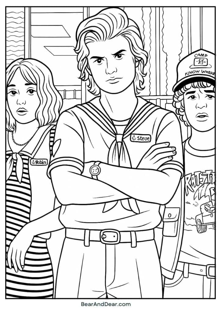 15+ Free Stranger Things Coloring Pages. - Bear & Dear